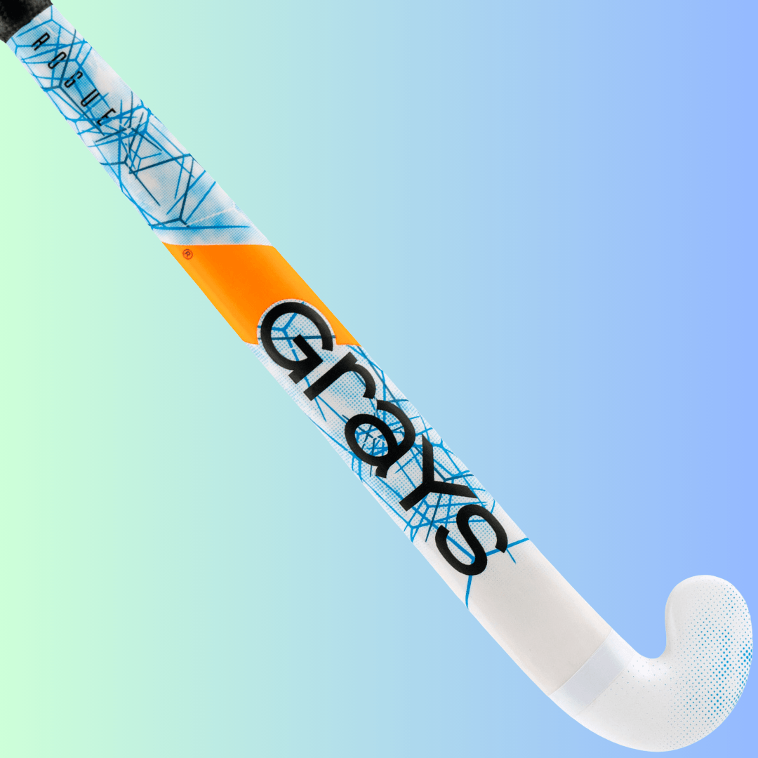 Grays Rogue Ultrabow White/Blue | Wooden Hockey Stick | Grays Sticks